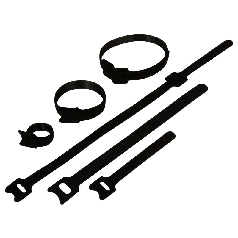 Wiederverwendbare Kabelbinder McPower mit Klett drei Größen 40er-Beute