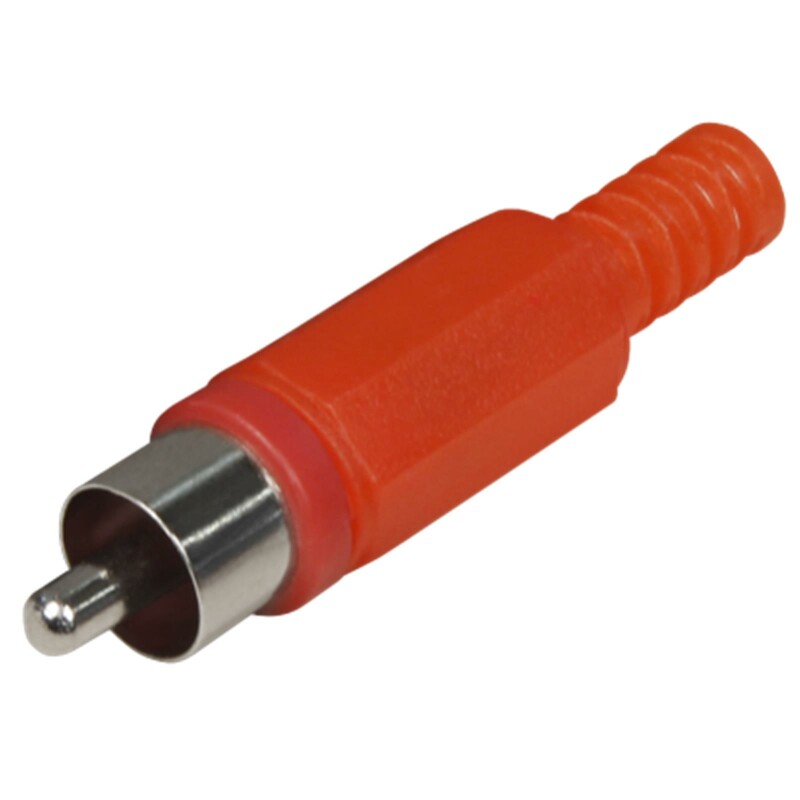 Cinch-Stecker rot mit Knickschutz günstig kaufen