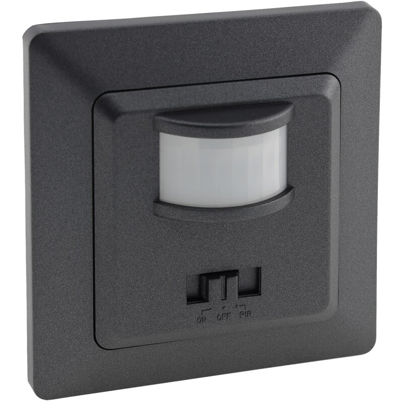 MILOS Bewegungsmelder 160° anthrazit LED geeignet 250V~ Unterputz 3-Dr